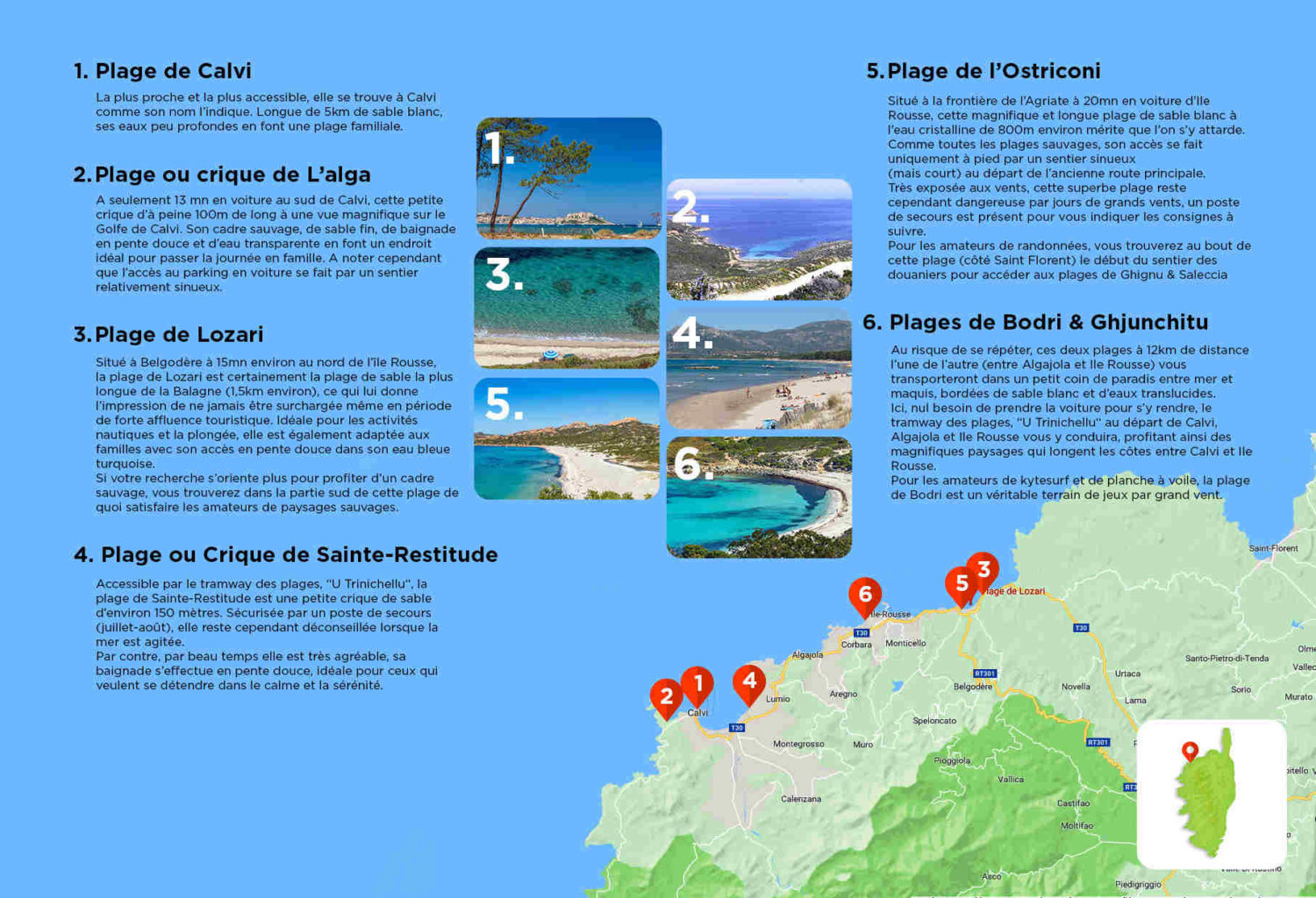 Les plus belles plages de la région de Calvi et alentours